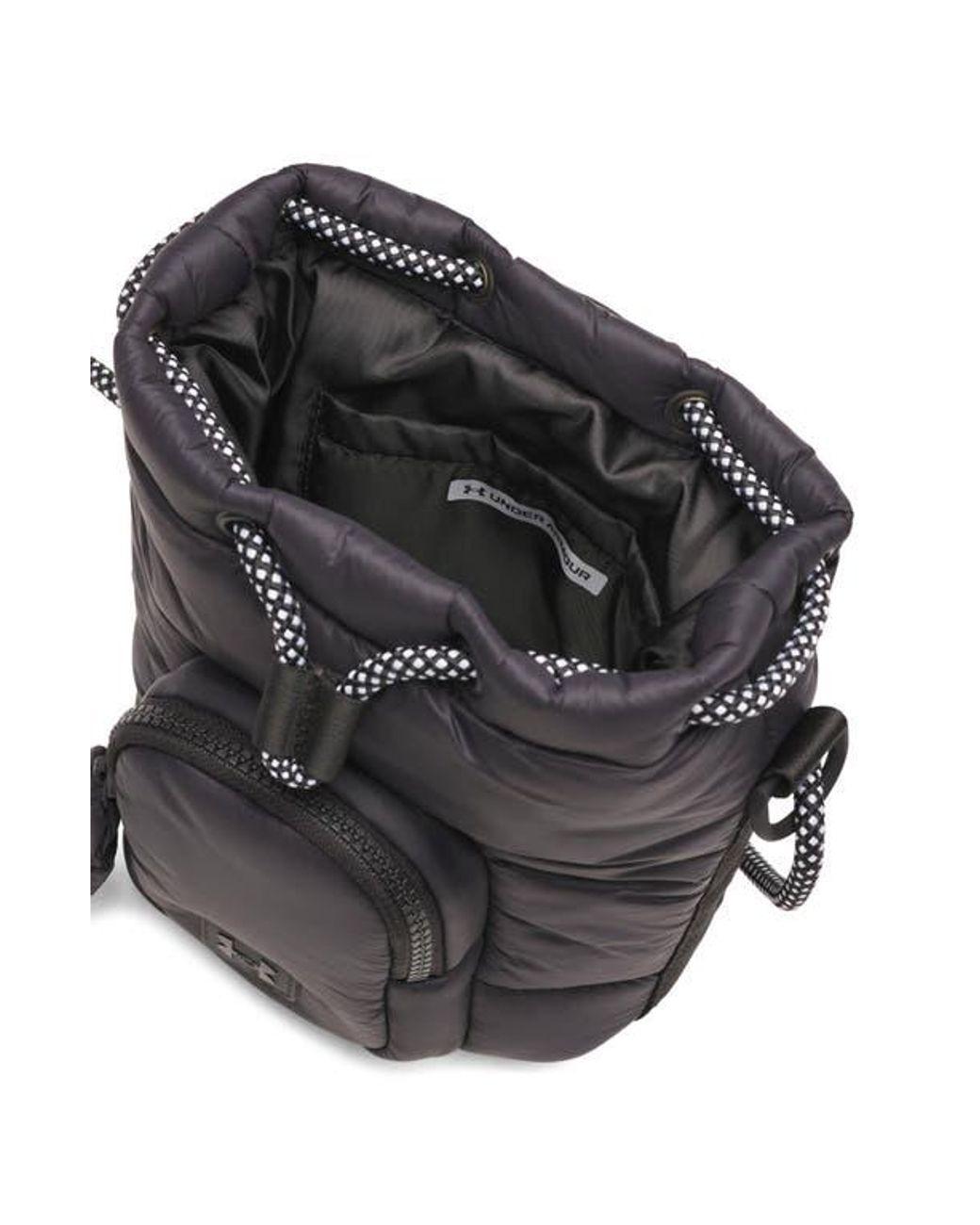 Under Armour Ua Studio Water Resistant Puffer Bucket Bag in Black | Lyst