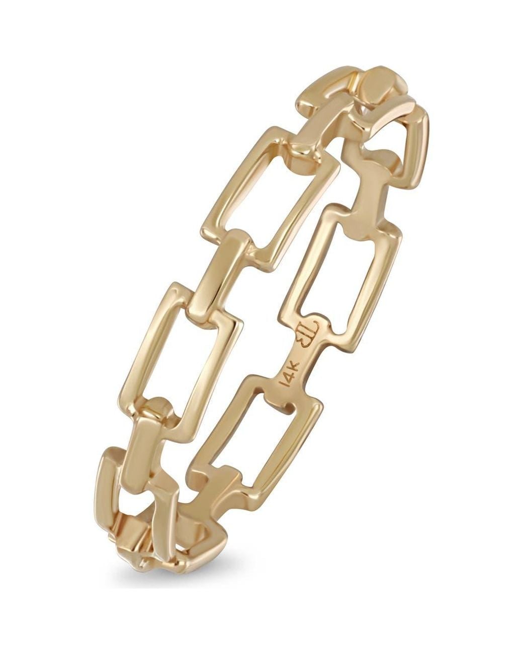 Bony Levy 14K Link Stacking Ring in Metallic | Lyst