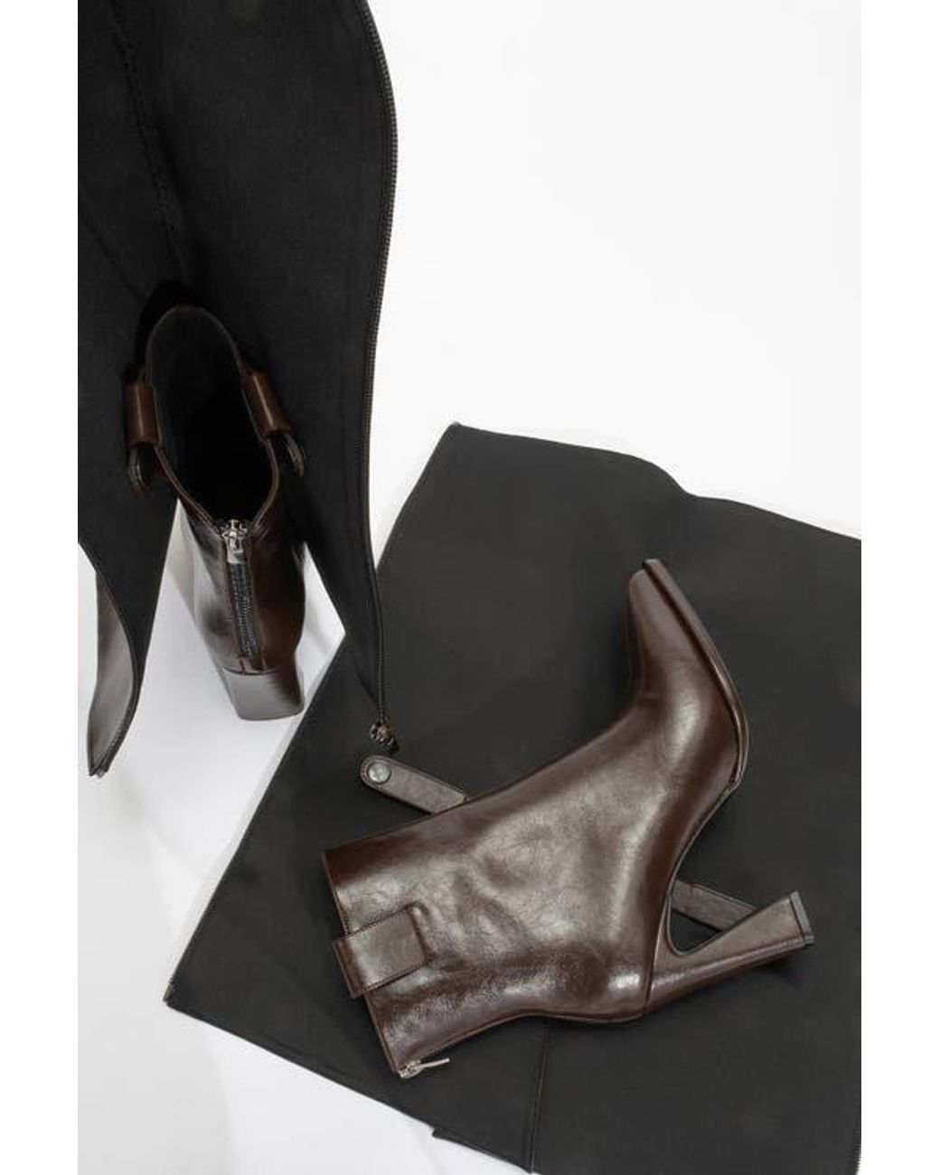 Prologue Shoes Aja Block Heel Convertible Knee High Boot in Brown | Lyst