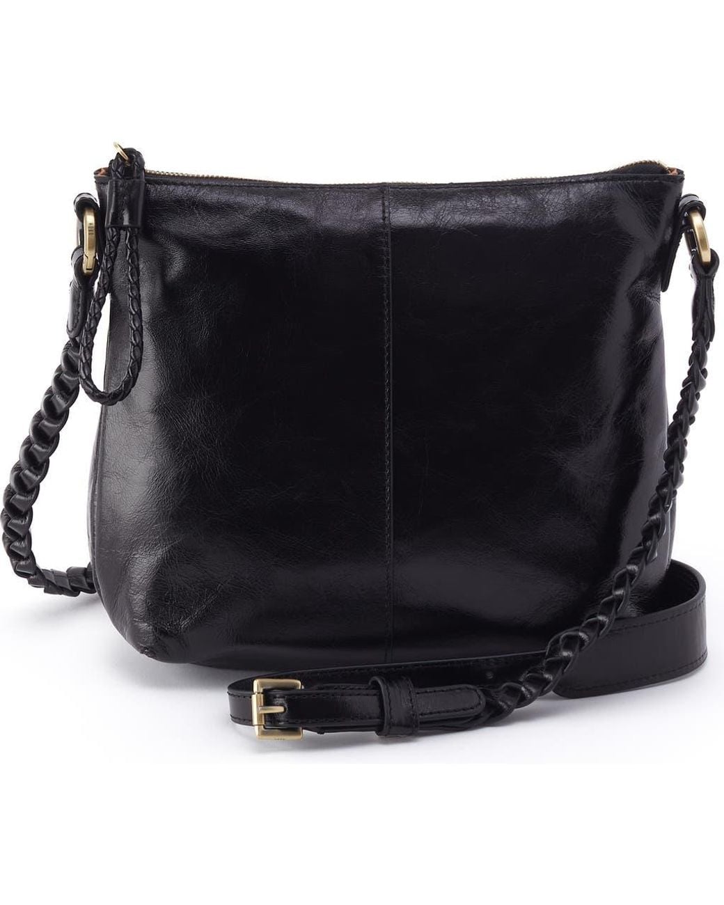 Hobo International Medium Lasso Leather Crossbody Bag in Black | Lyst