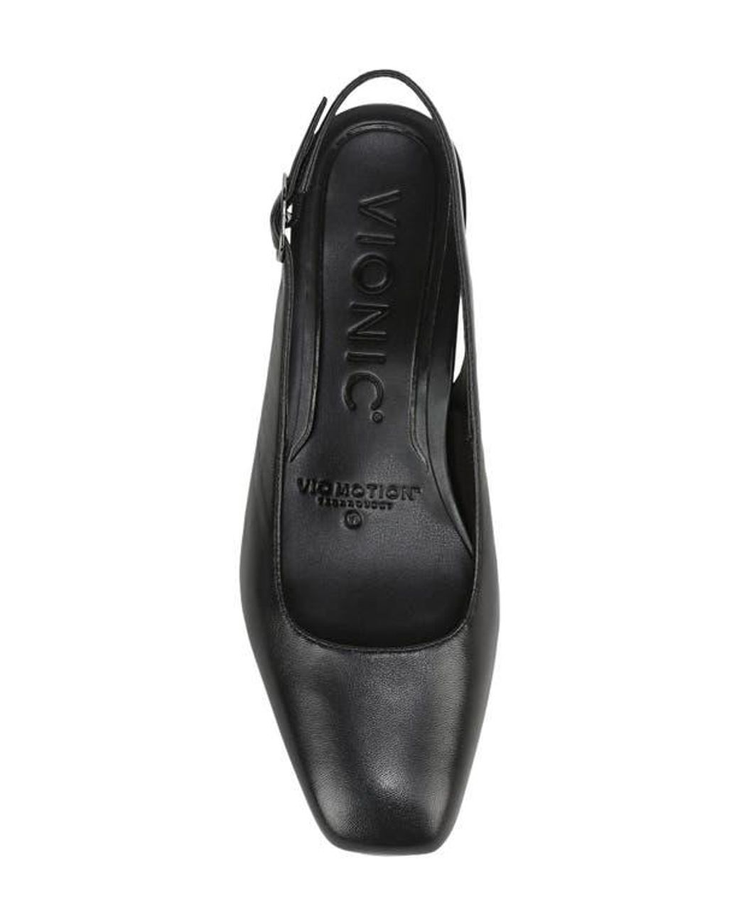 Vionic Reyes Block Heel Slingback Pump in Black | Lyst