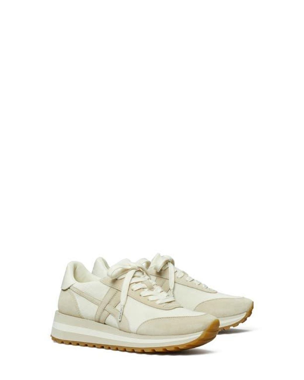 Tory Burch Hank Wedge Runner Sneaker in White | Lyst