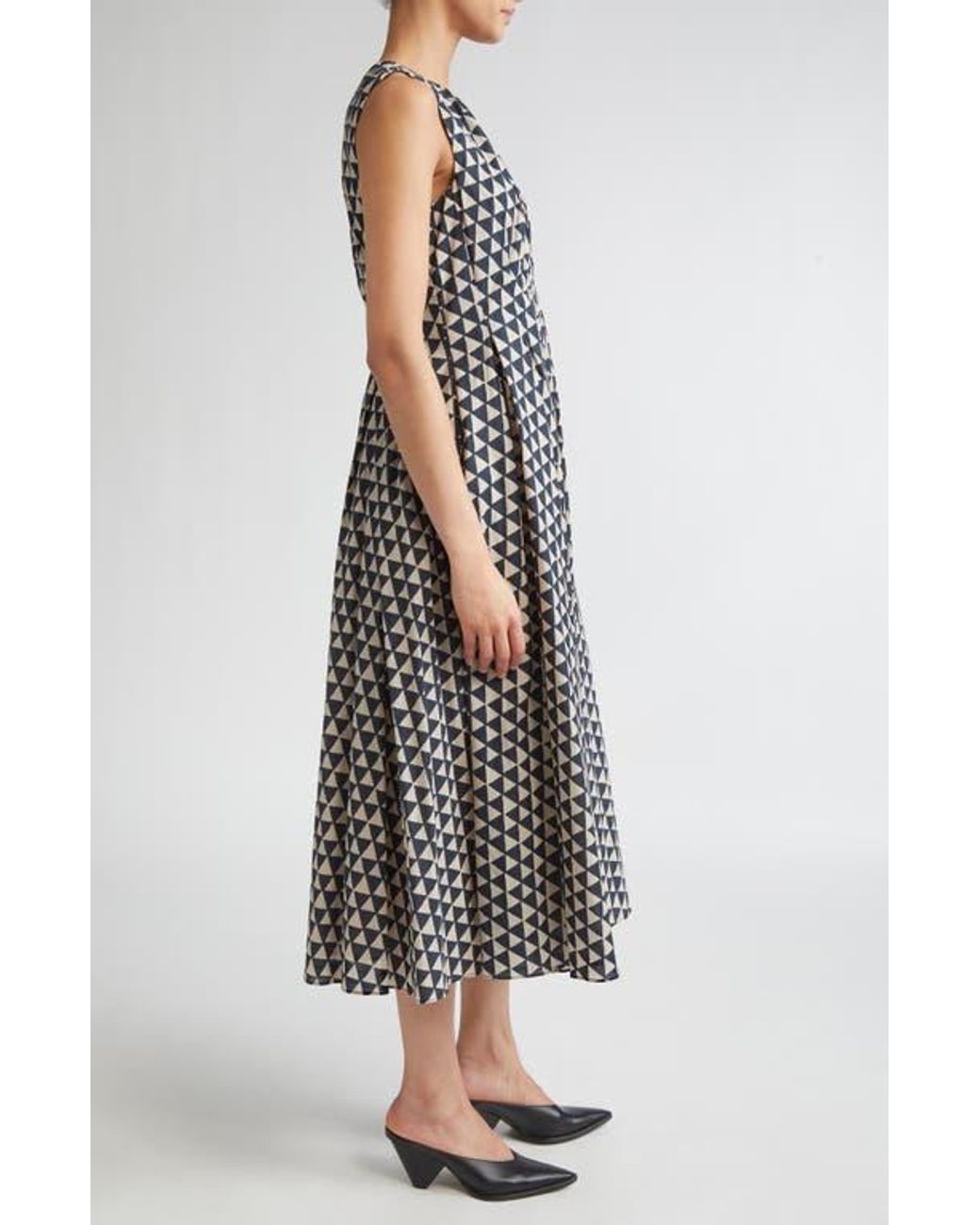 Max Mara Eloise Print Cotton Voile Midi Dress | Lyst
