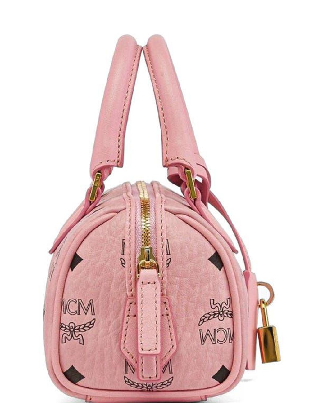 MCM Mini Ella Boston Bag in Pink | Lyst