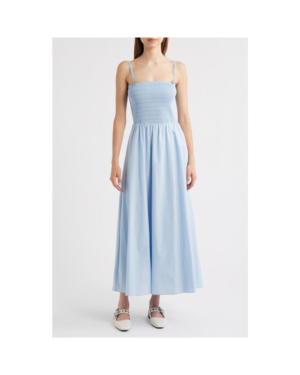 Rag & Bone Hallie Cotton Poplin Dress in Blue | Lyst