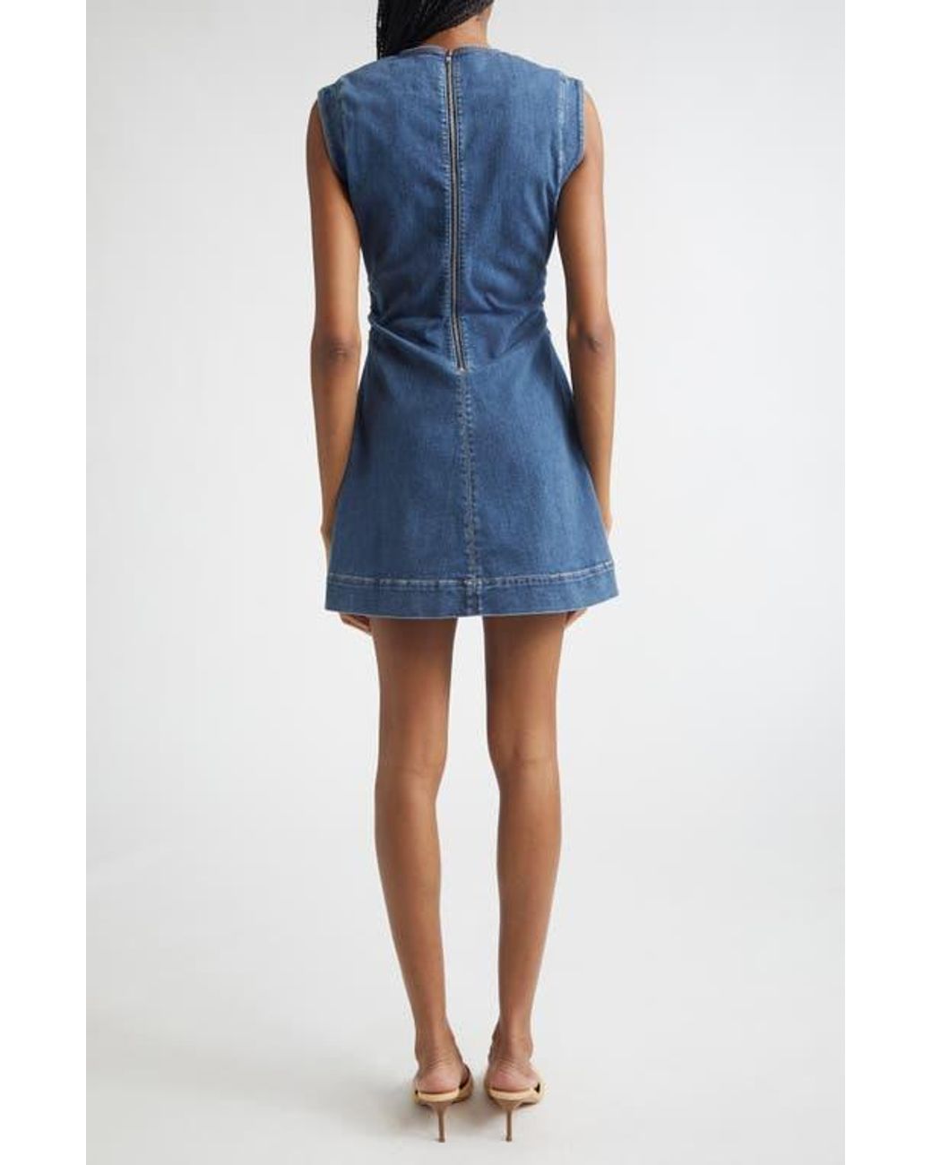 Veronica Beard Imara Denim Minidress in Blue | Lyst