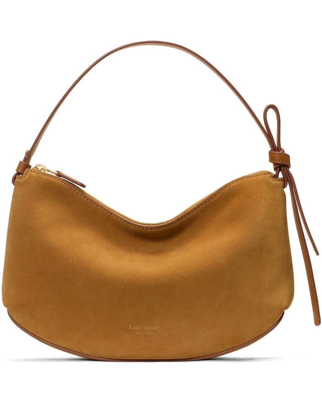 Kate Spade Loop Suede Shoulder Bag in Brown | Lyst