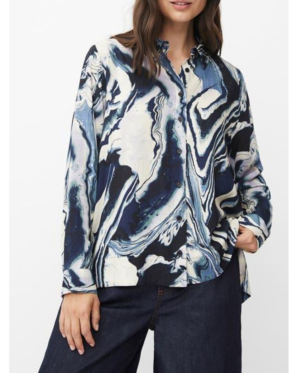 Masai Maimanja Long Sleeve Collared Shirt in Blue | Lyst