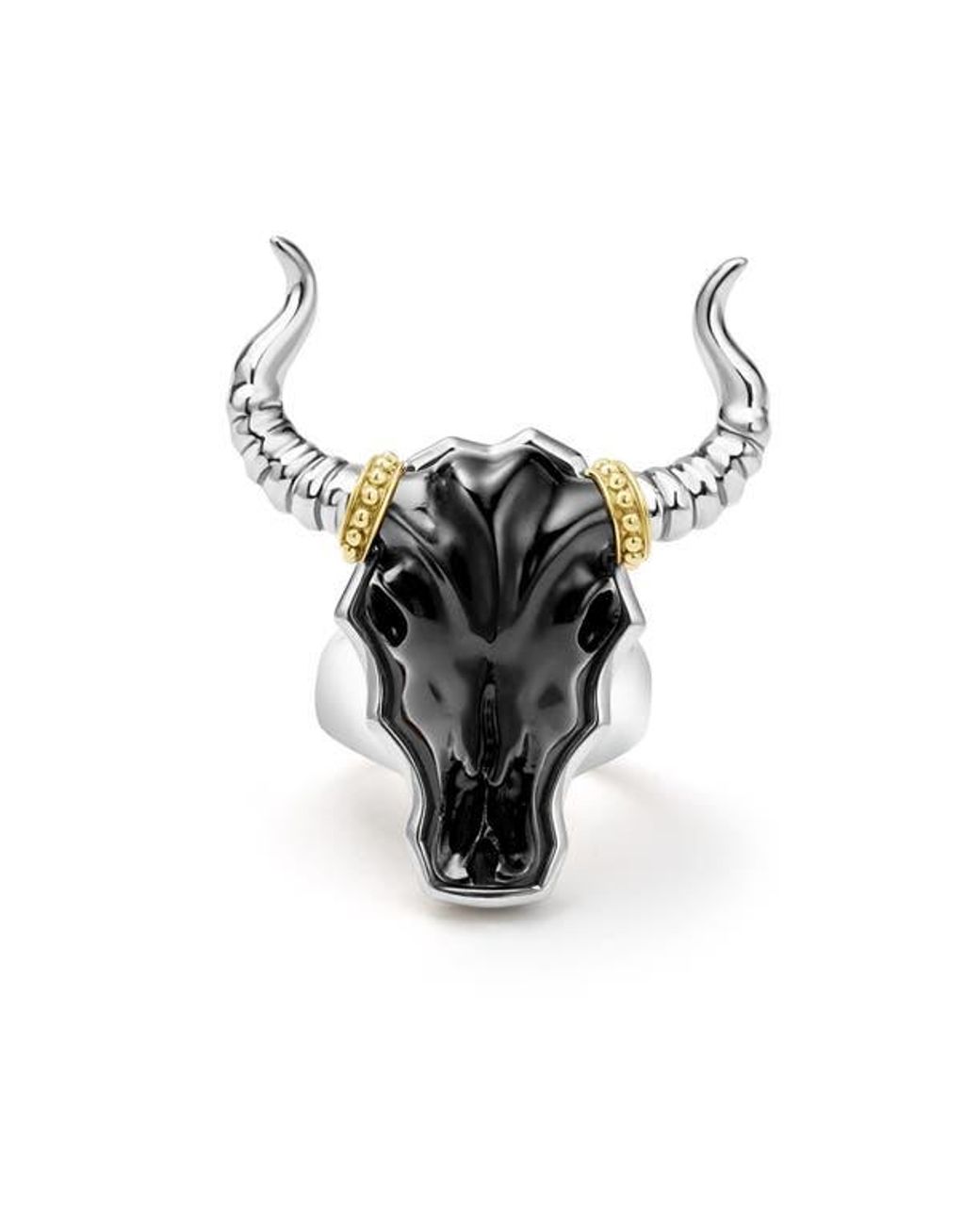 Lagos Longhorn Ring in Black | Lyst