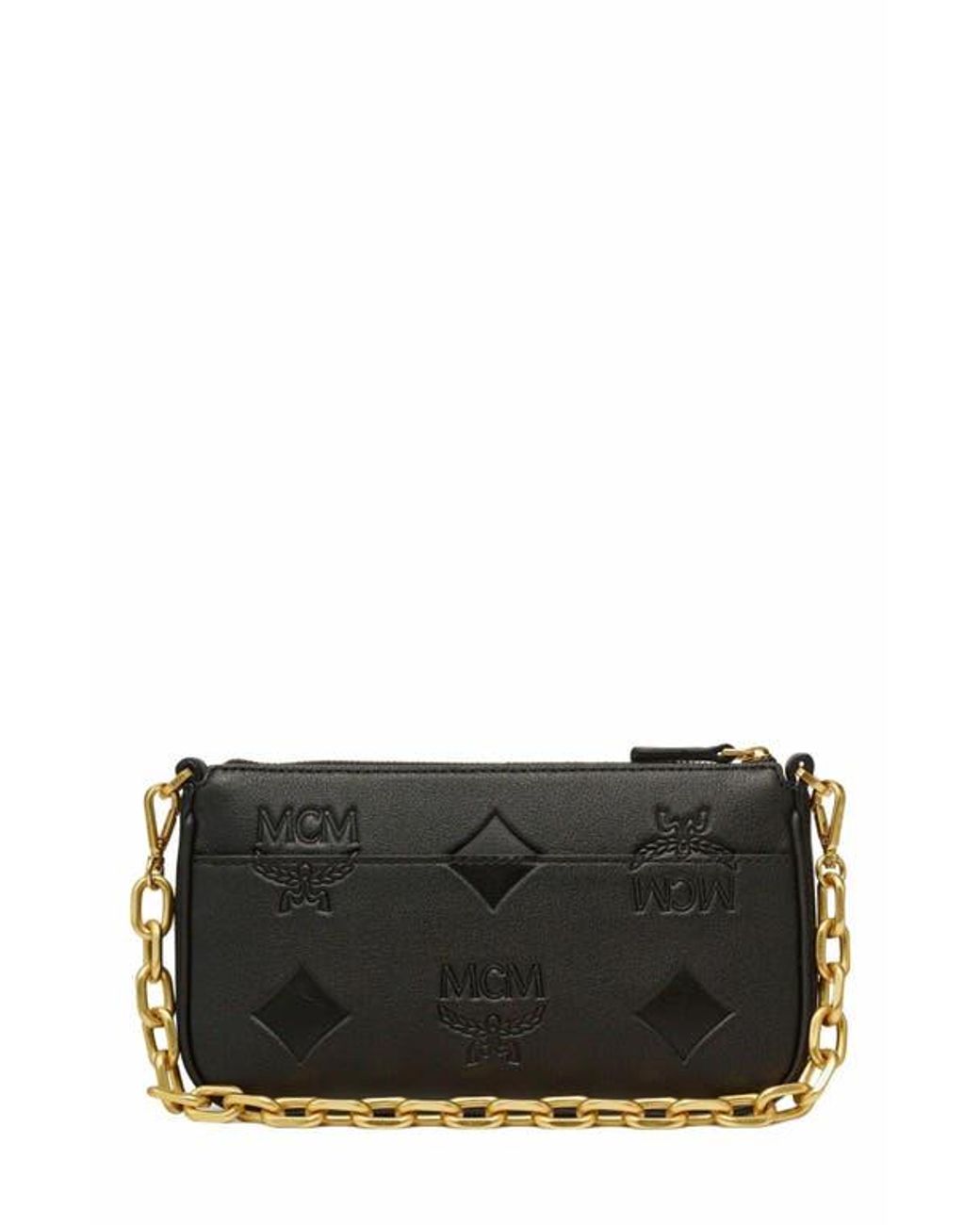 MCM Aren Chain Crossbody in Black | Lyst