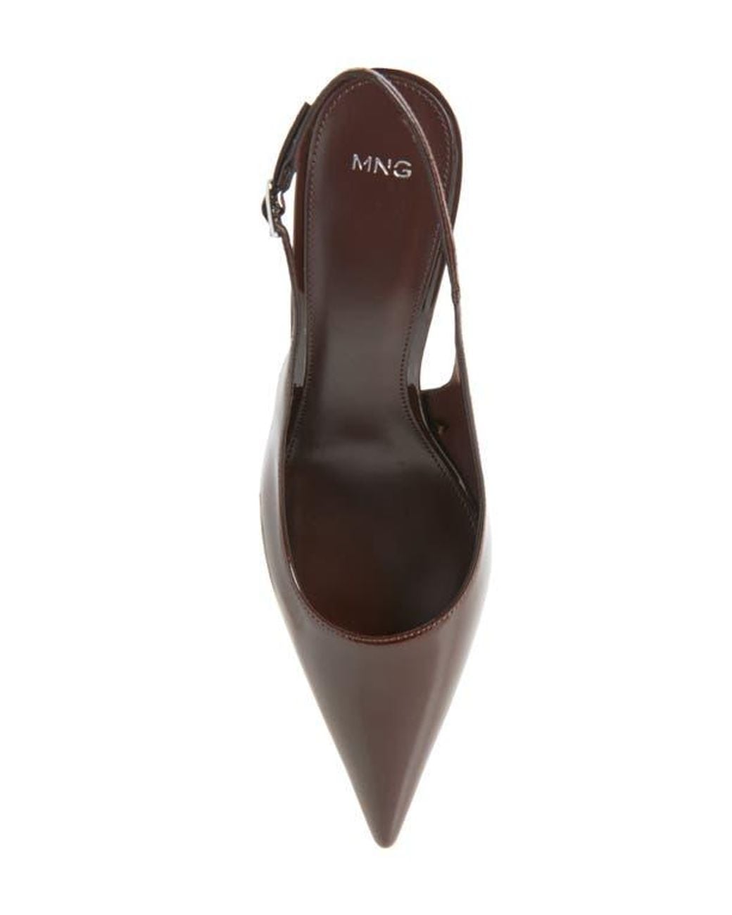 Mango Sol Slingback Pump in Brown | Lyst
