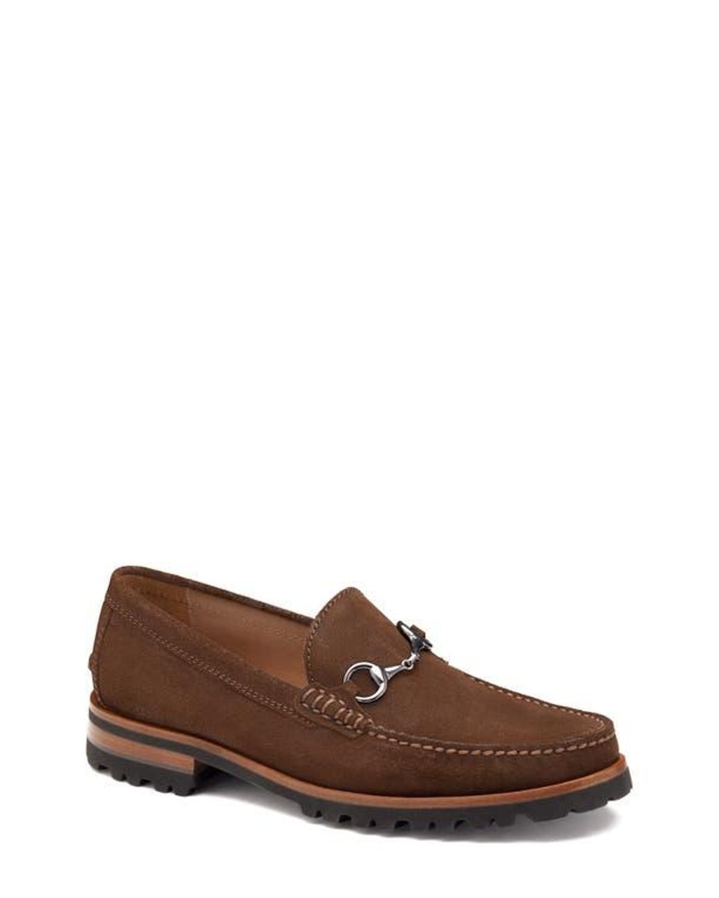 Johnston & Murphy Baldwin Lug Sole Bit Loafer in Brown for Men | Lyst