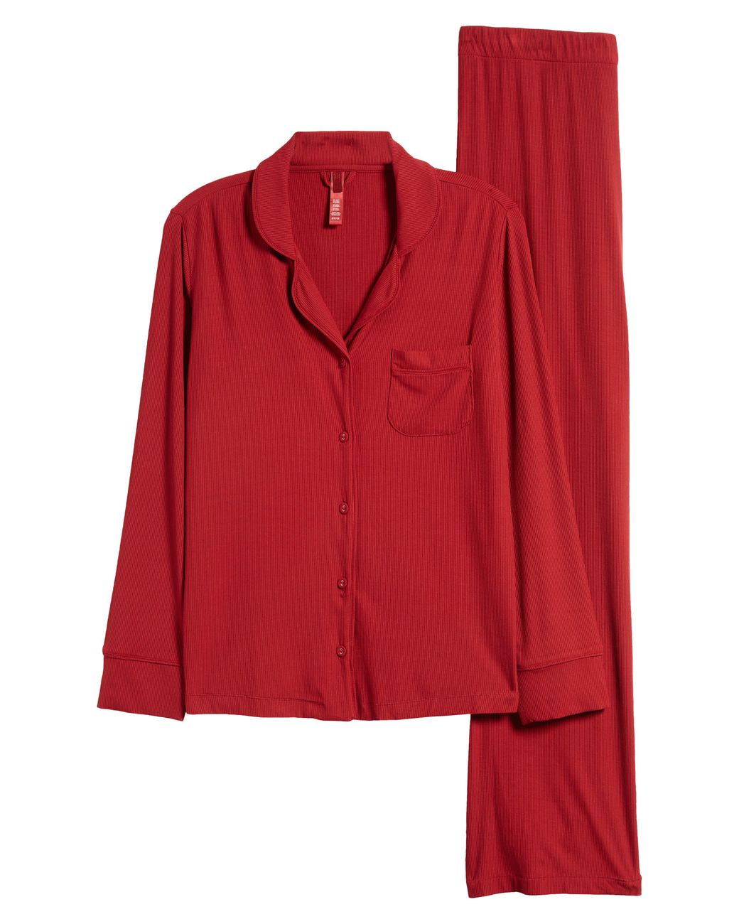 Skims Soft Lounge Rib Sleep Set In Red Lyst