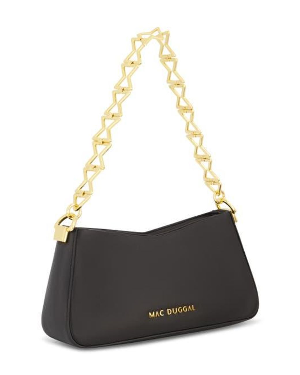 Mac Duggal Nappa Leather Strap Shoulder Bag in Black | Lyst