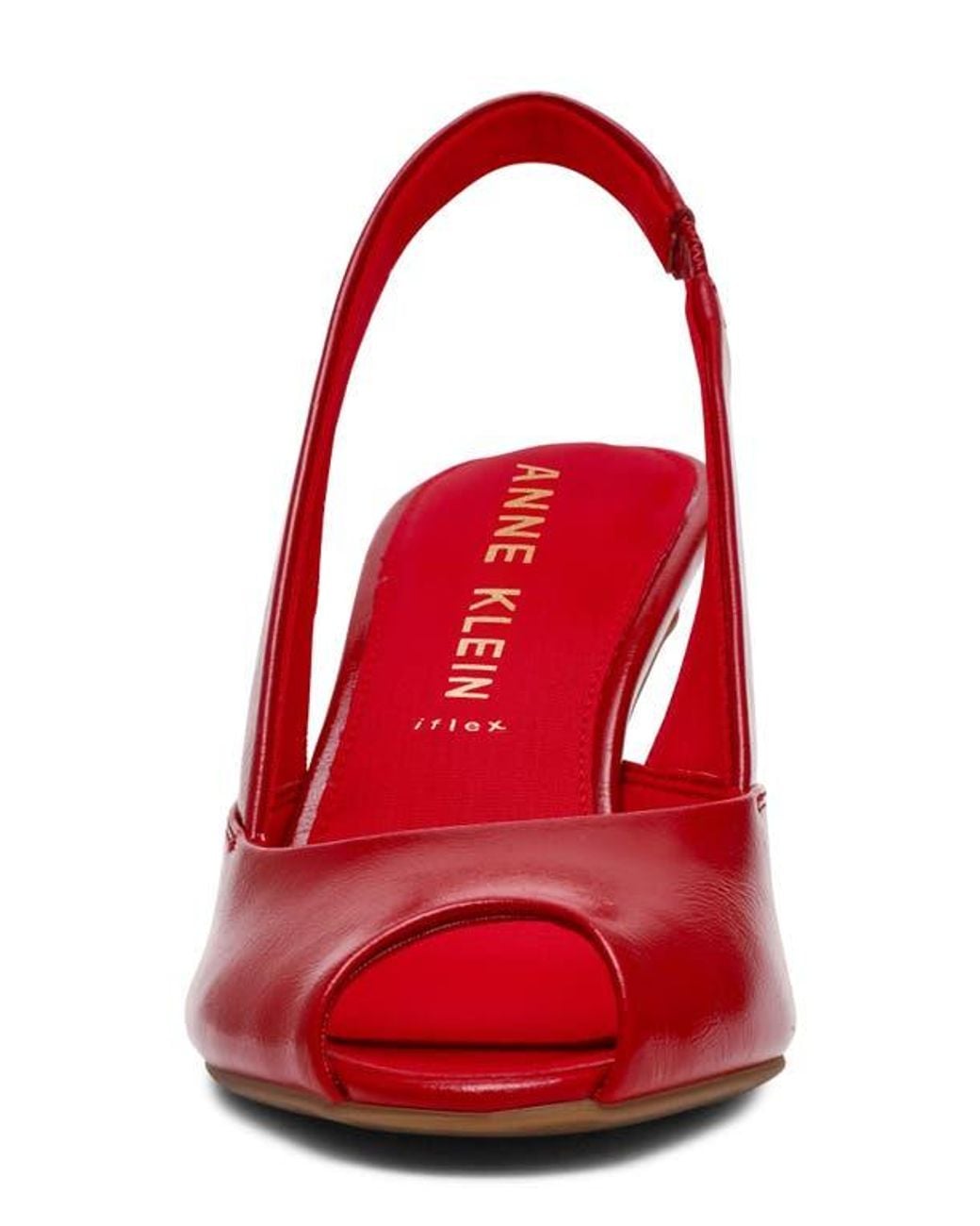 Anne Klein Jovi Slingback Peep Toe Pump in Red | Lyst
