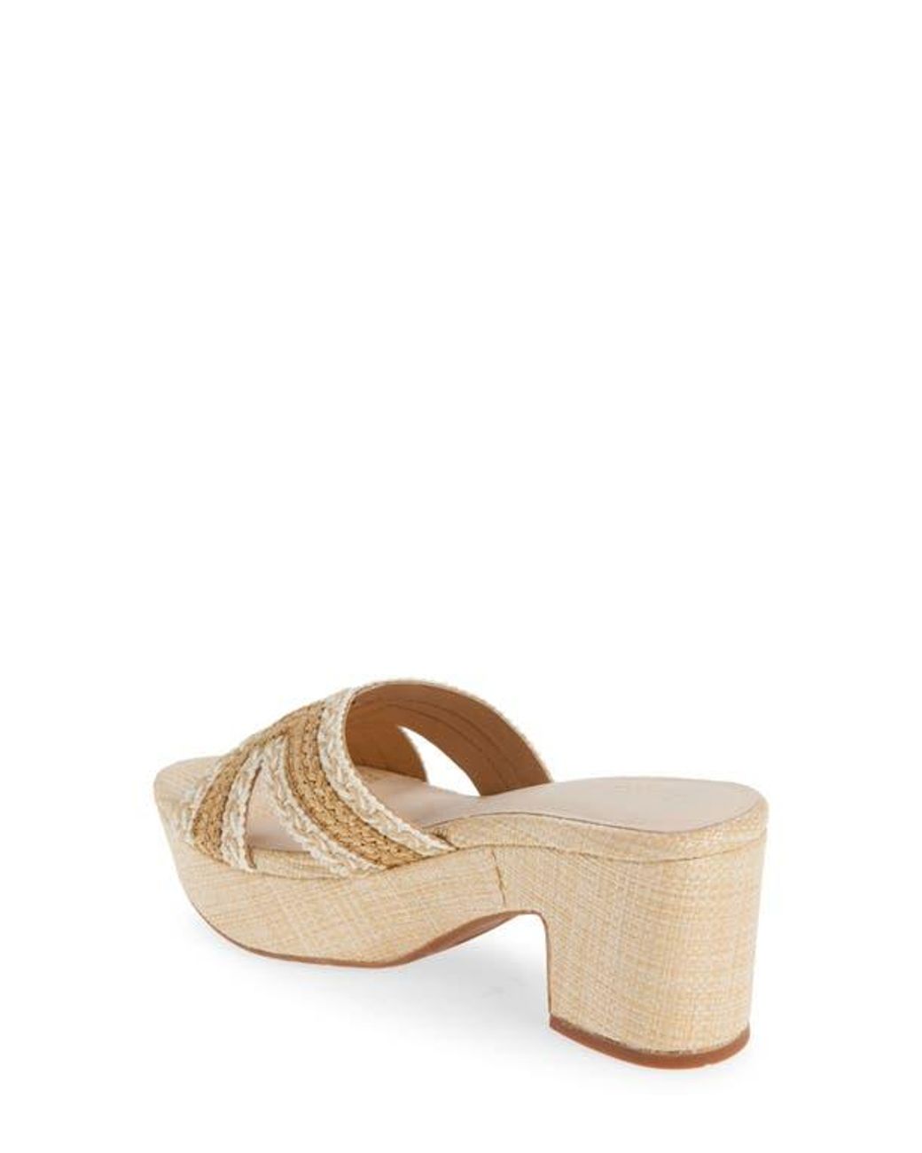 Chocolat Blu Gen Platform Sandal in Natural | Lyst