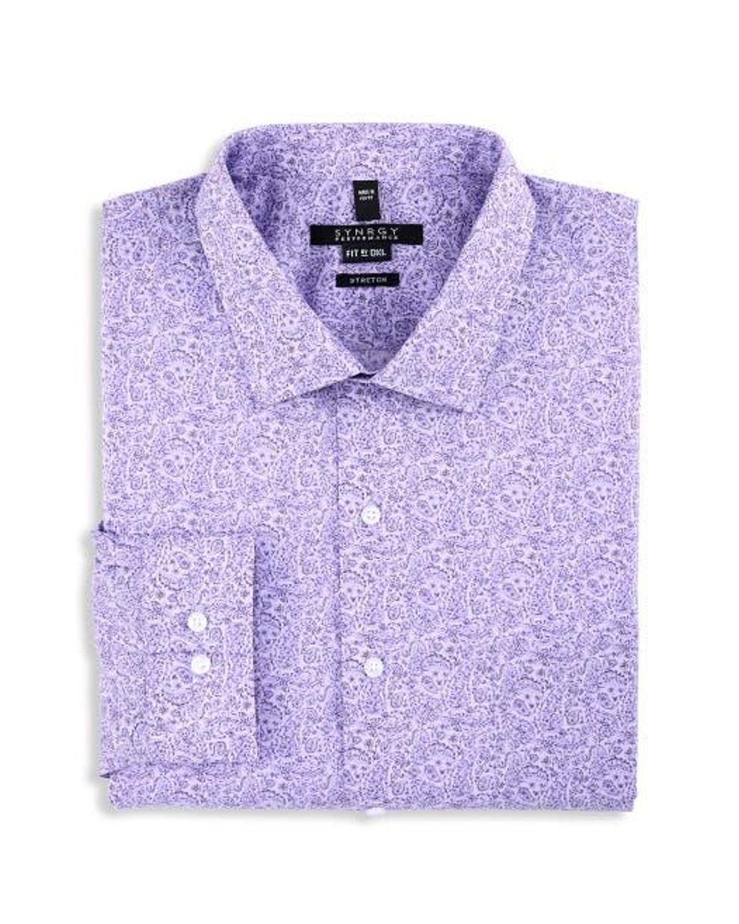 Synrgy by DXL Big & Tall Modern Paisley Performance Dress Shirt in ...
