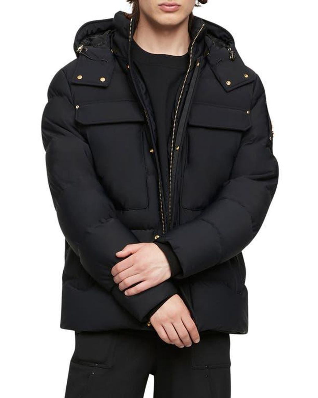 Moose Knuckles Skillman Down Puffer Jacket in Black for Men | Lyst