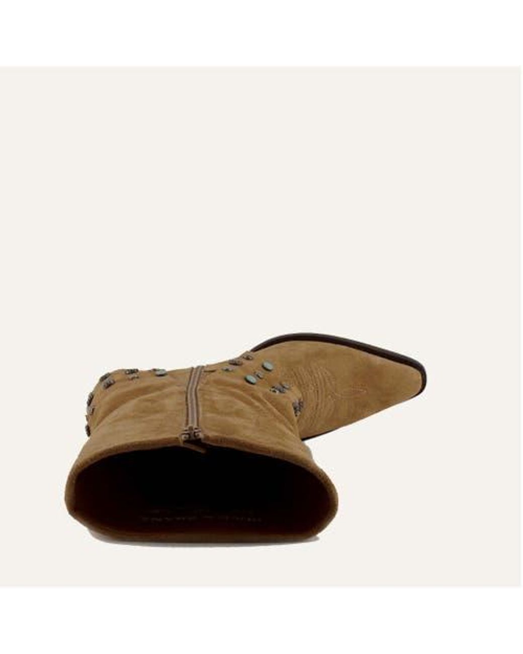Buck & Brana Arianna Leather Boots in Brown | Lyst