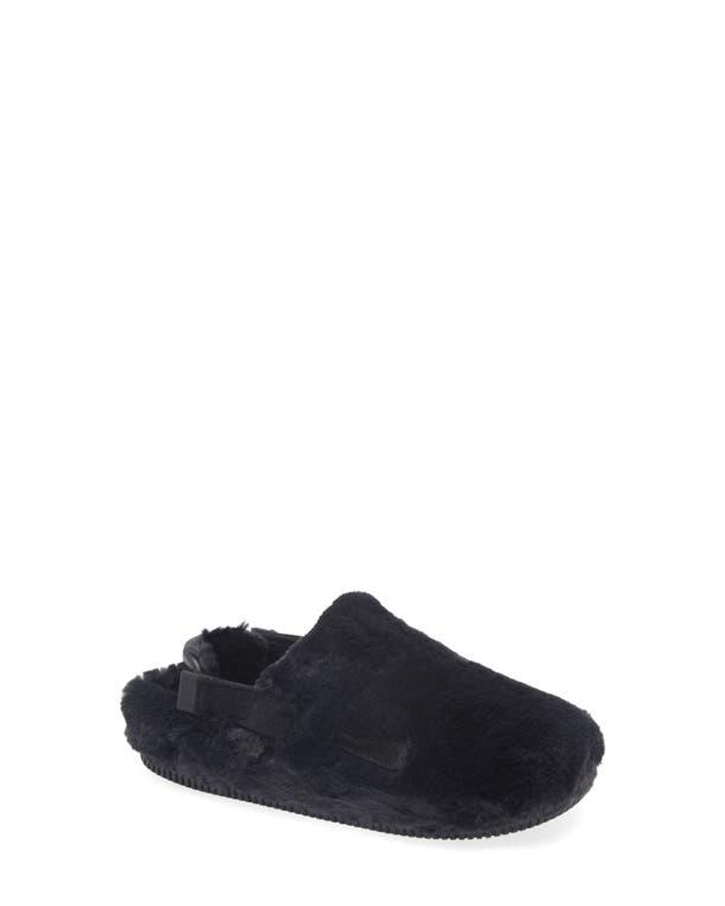 Nike Calm Faux Fur Mule in Blue | Lyst