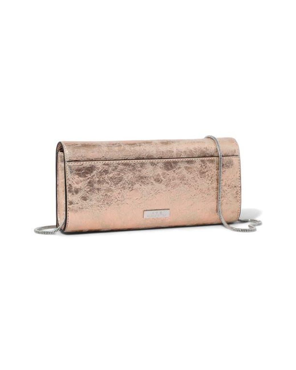 Alexis Crystal Curve Clutch in Pink | Lyst