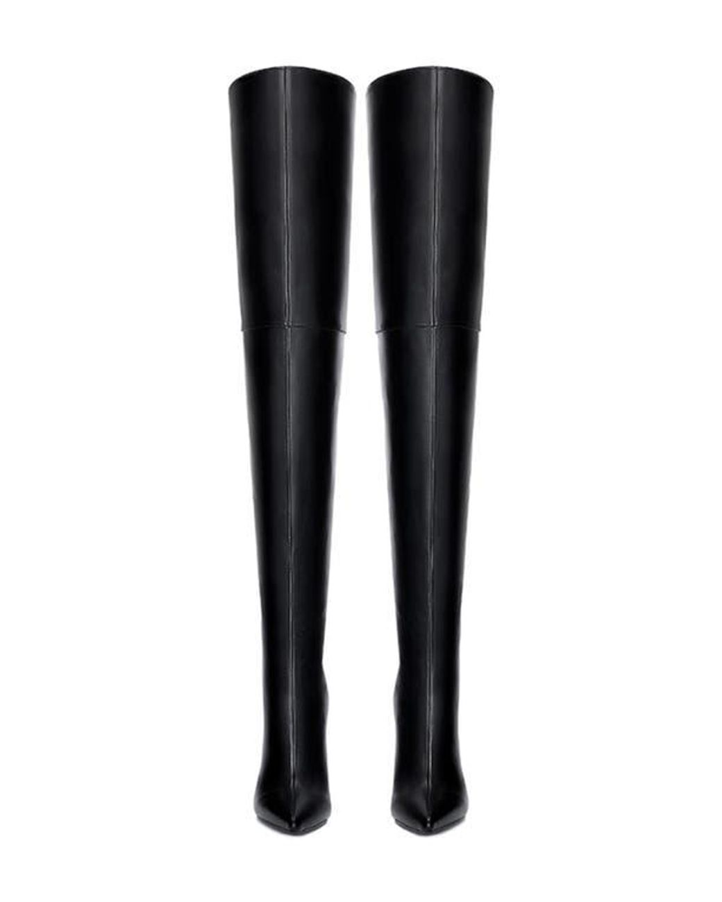 Femme LA The Scorpio Pointed Toe Thigh High Boot in Black | Lyst