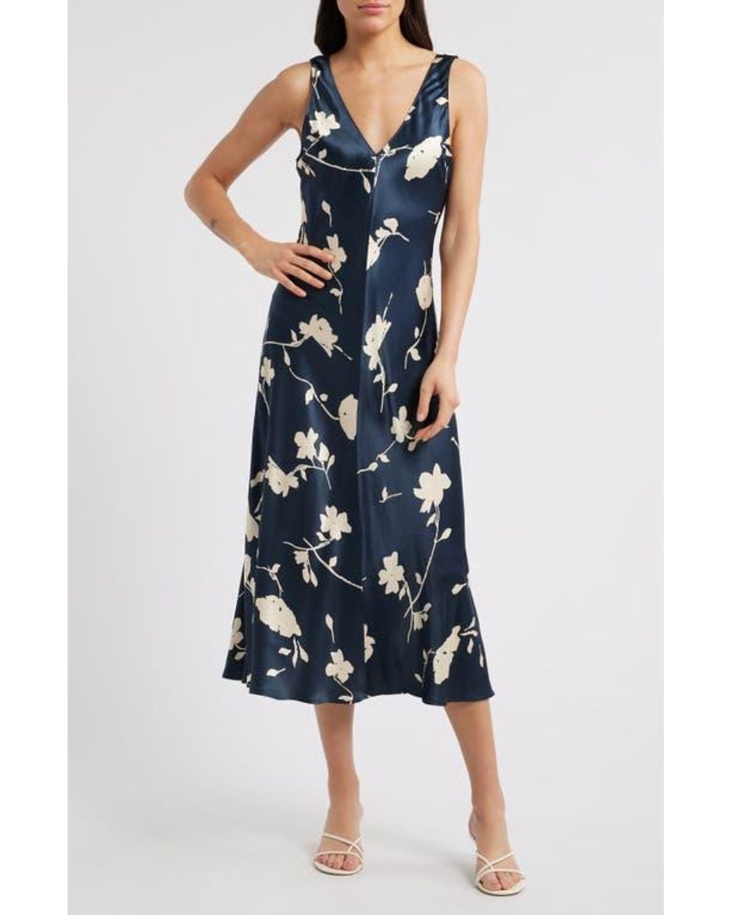 Rails Camellia Floral Print Midi Dress in Blue | Lyst