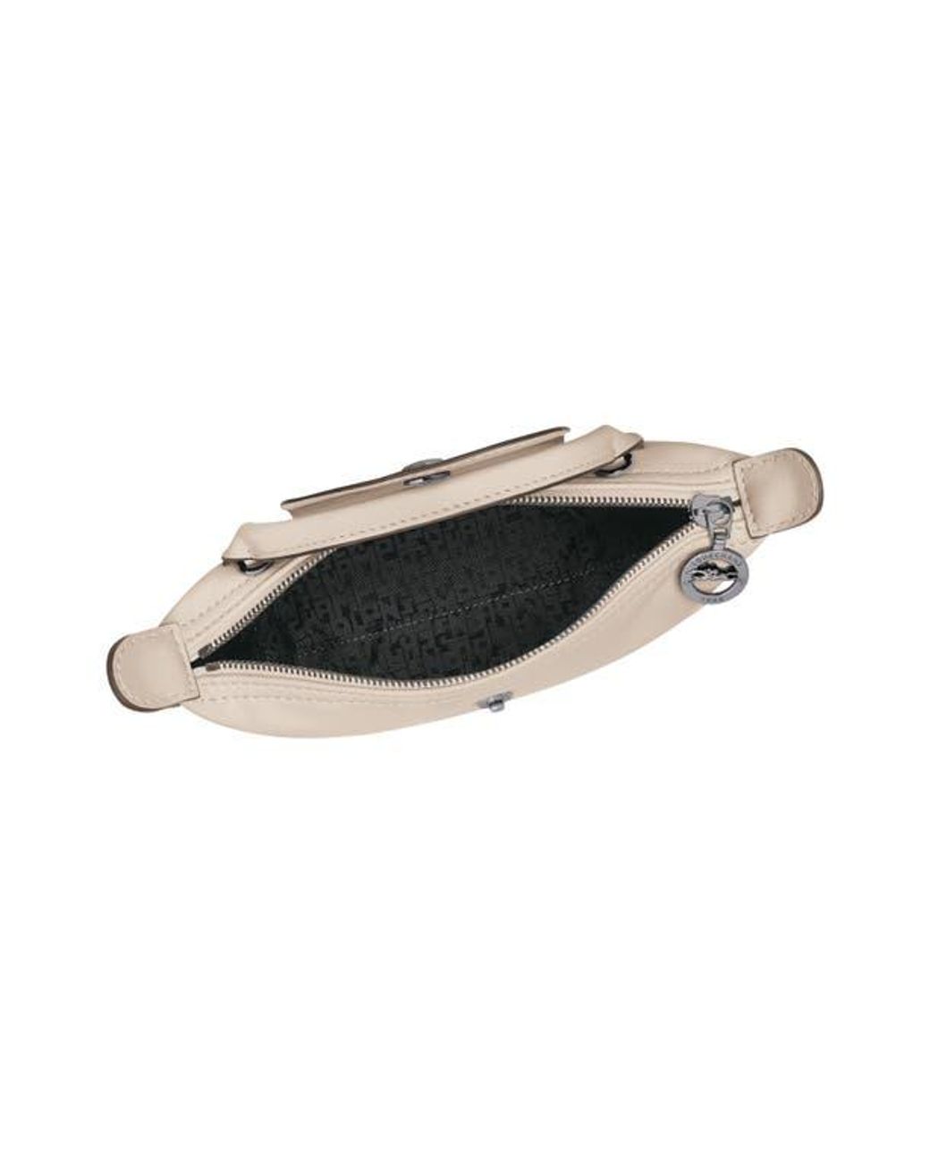 Longchamp Extra Small Le Pliage Leather Cosmetics Case in Natural | Lyst