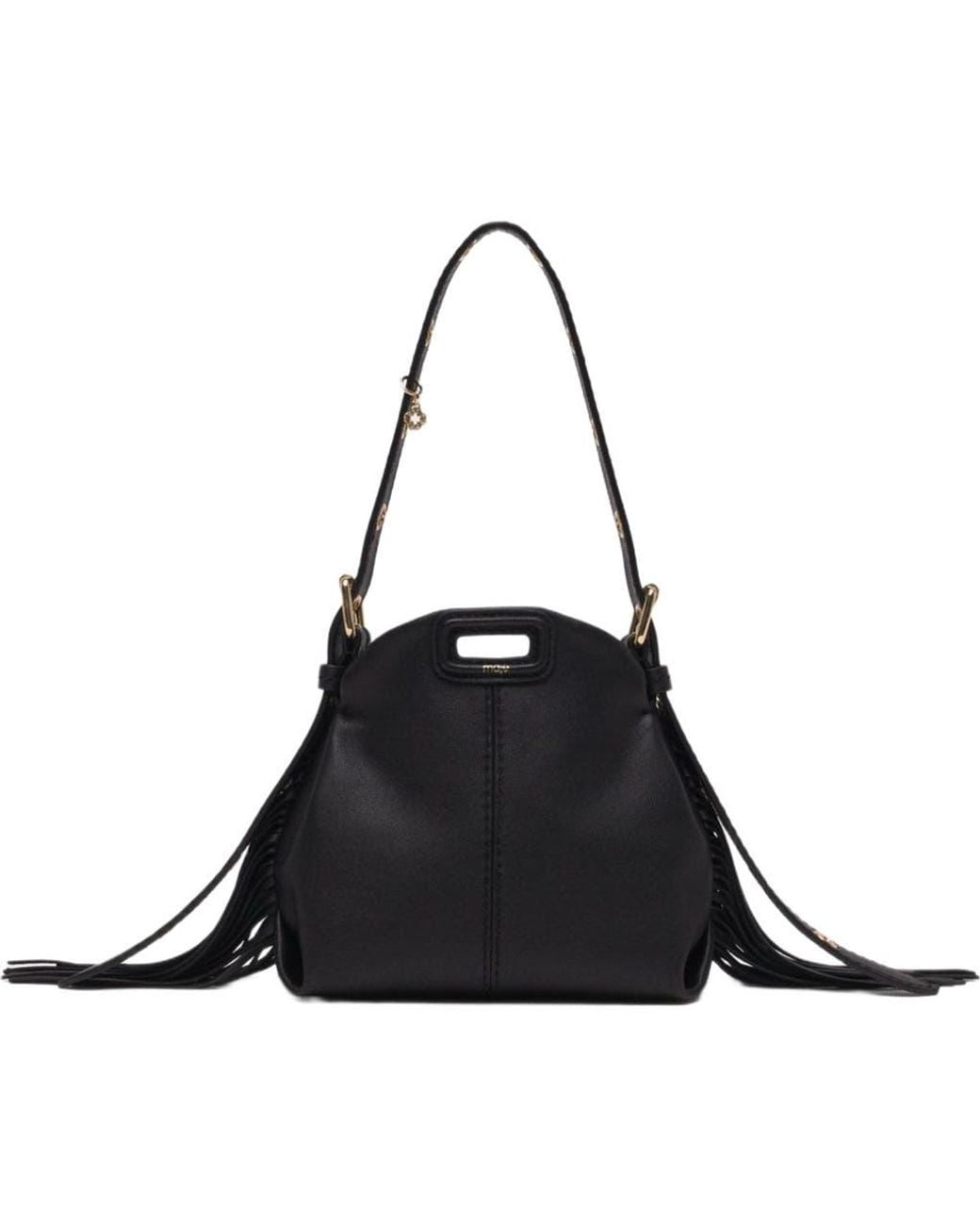 Maje Miss M Micro Leather Bag in Black | Lyst