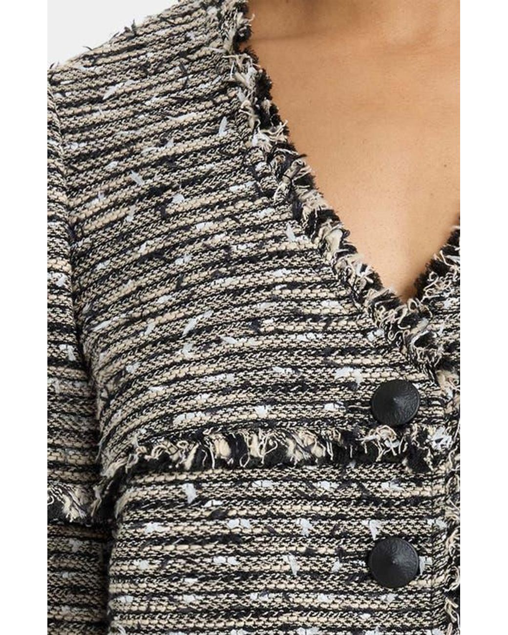 Santorelli Regina Relaxed Fit Jacket in Gray | Lyst