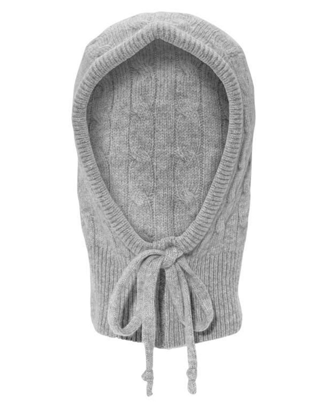 Polo Ralph Lauren Wool & Cashmere Cable Knit Hood in Gray | Lyst