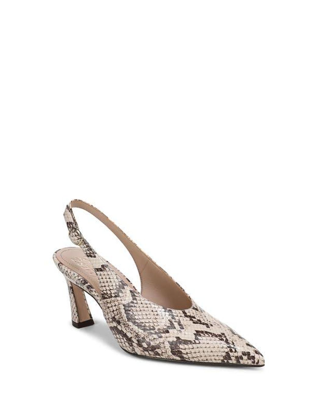 27 EDIT Naturalizer Elaine Slingback Pointed Toe Pump in Metallic | Lyst