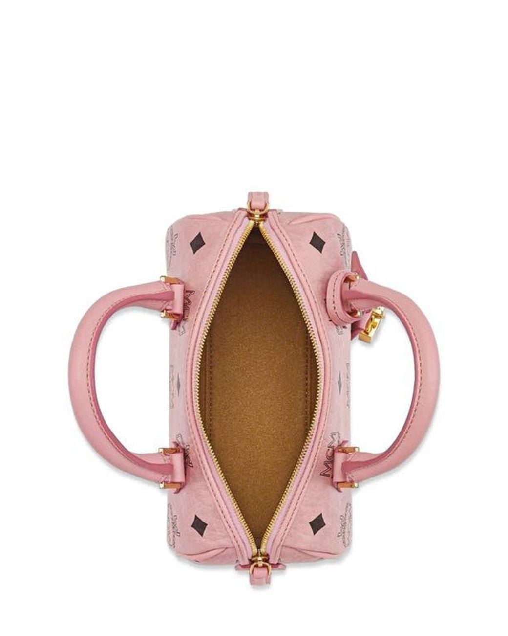 MCM Mini Ella Boston Bag in Pink | Lyst