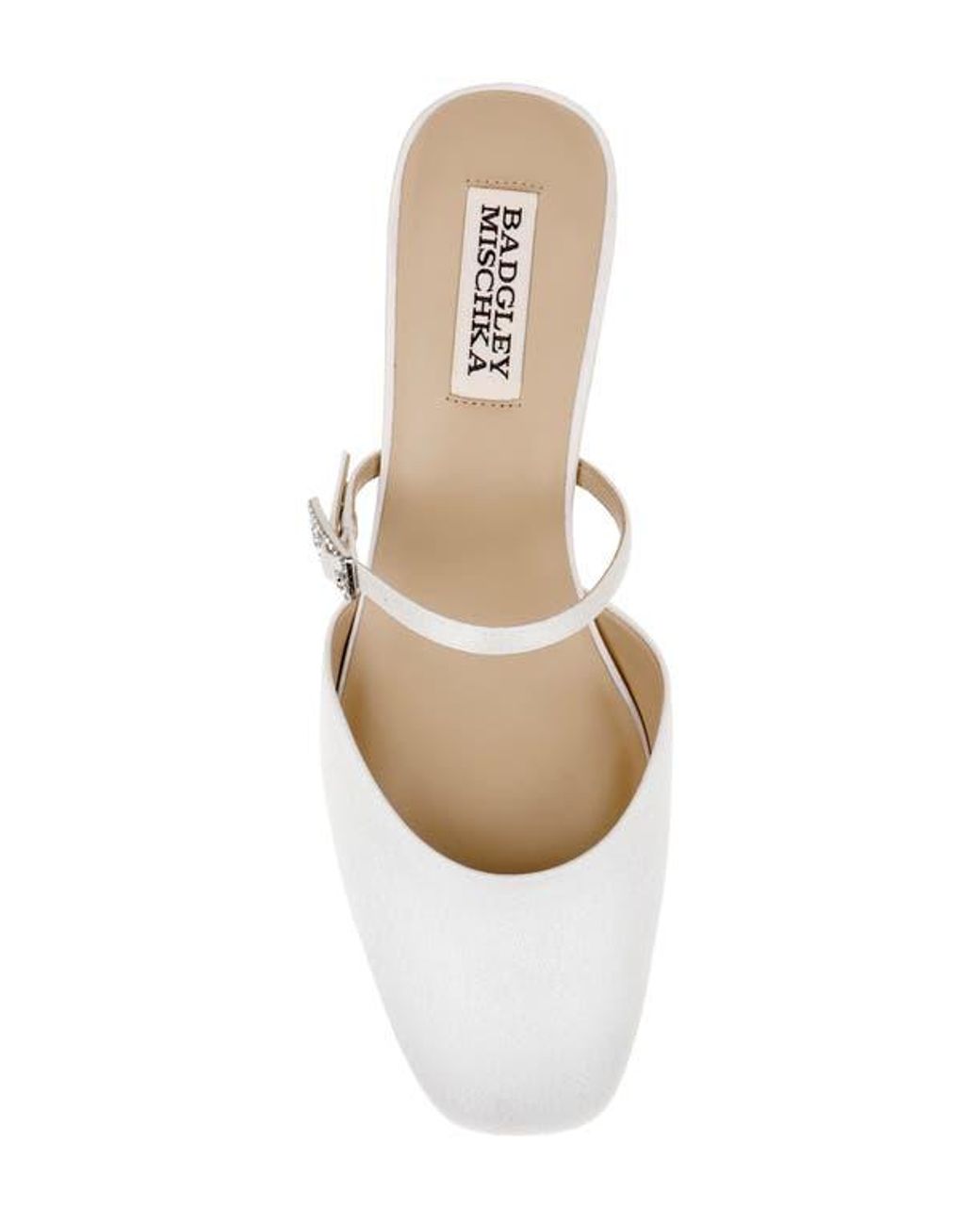 Badgley Mischka Valarie Mary Jane Mule in White | Lyst