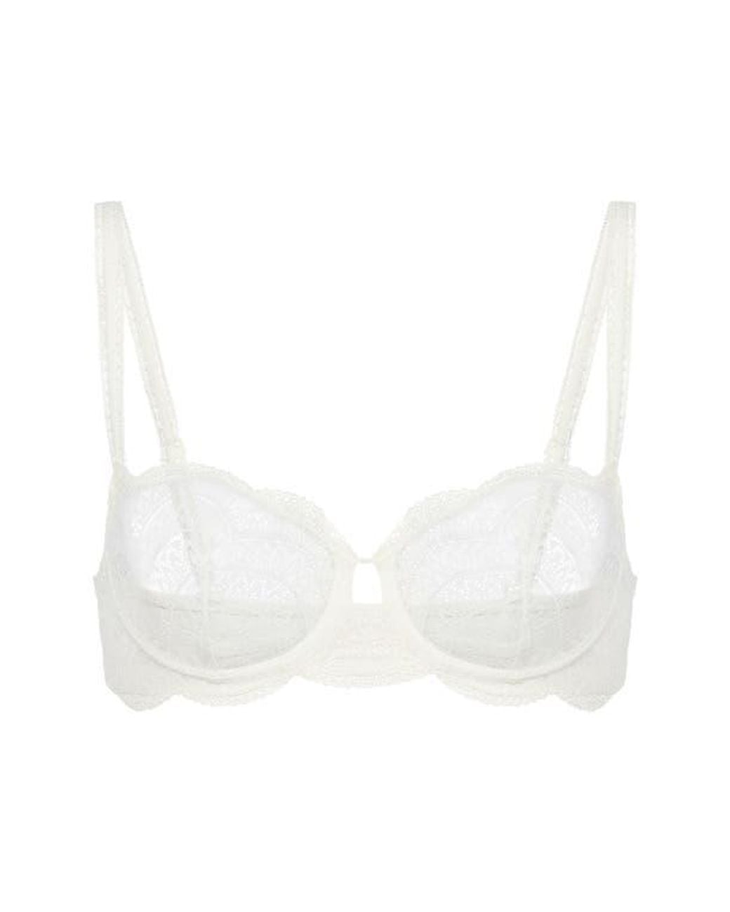 Simone Perele Karma Underwire Lace Demi Bra in Brown | Lyst