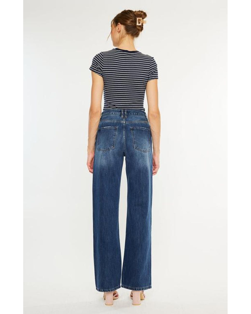 Kancan Montana Ultra High Rise 90's Flare Jeans in Blue | Lyst