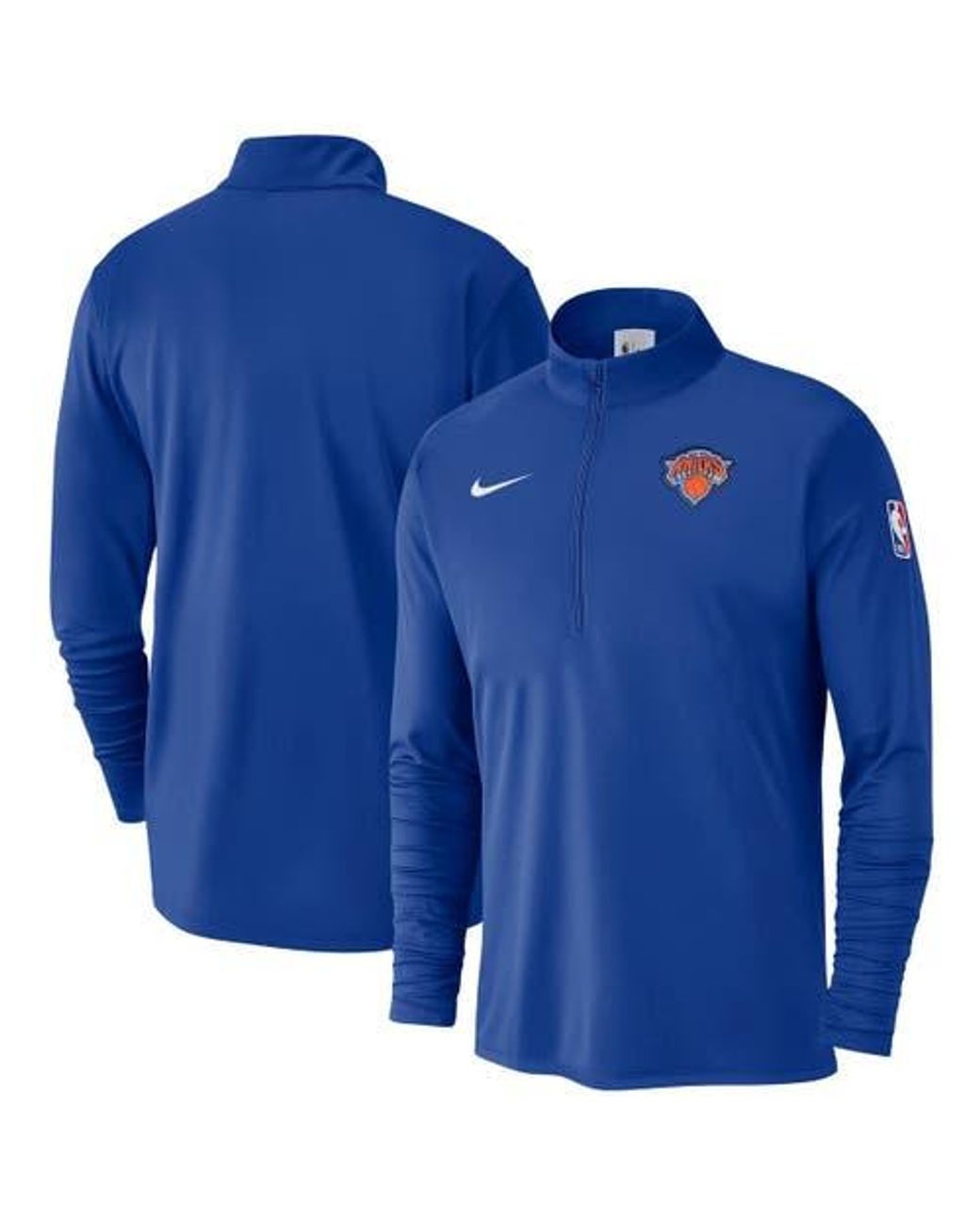 Nike New York Knicks 2024/25 Courtside Performance Half-Zip Top in Blue ...