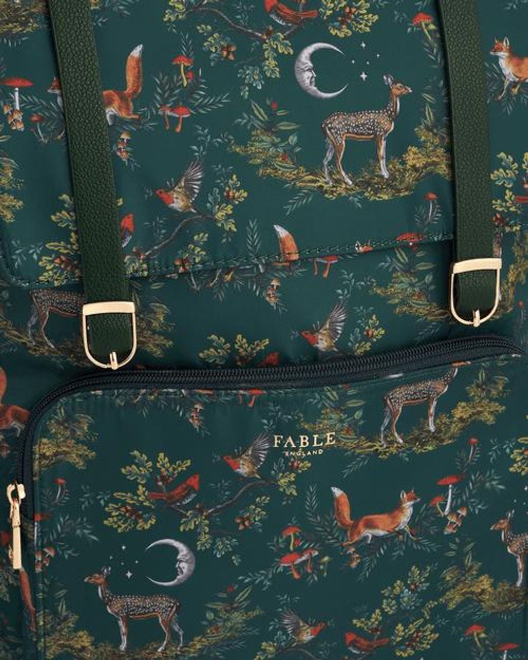 Fable England Into The Woods Buckle Medium Backpack in Green | Lyst