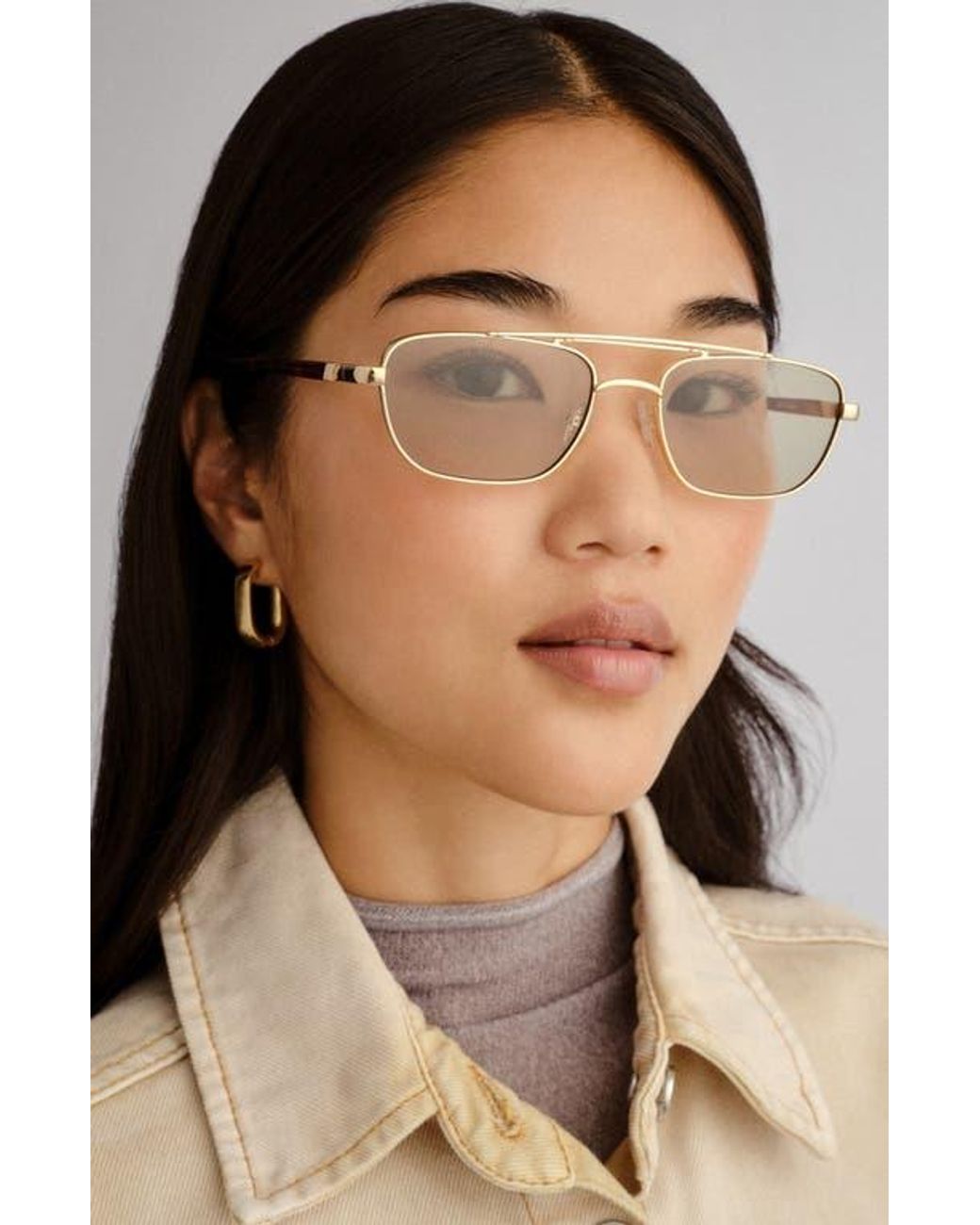 Le Specs Le Mimi 57Mm Aviator Sunglasses | Lyst
