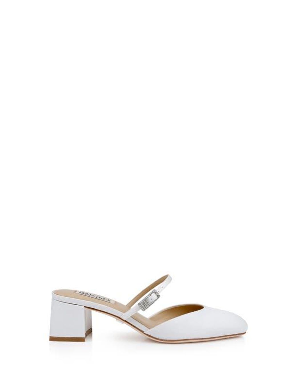 Badgley Mischka Valarie Mary Jane Mule in White | Lyst
