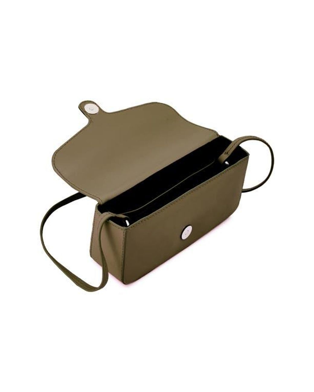 BEHNO Mini Claudia Pebble Leather Crossbody Bag in Green | Lyst