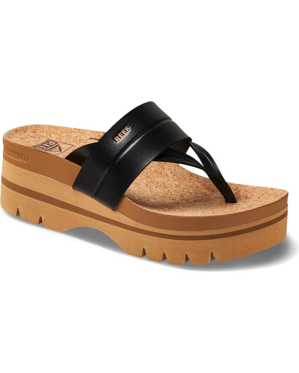 Reef Vista Higher Lennox Platform Flip Flop in Brown | Lyst