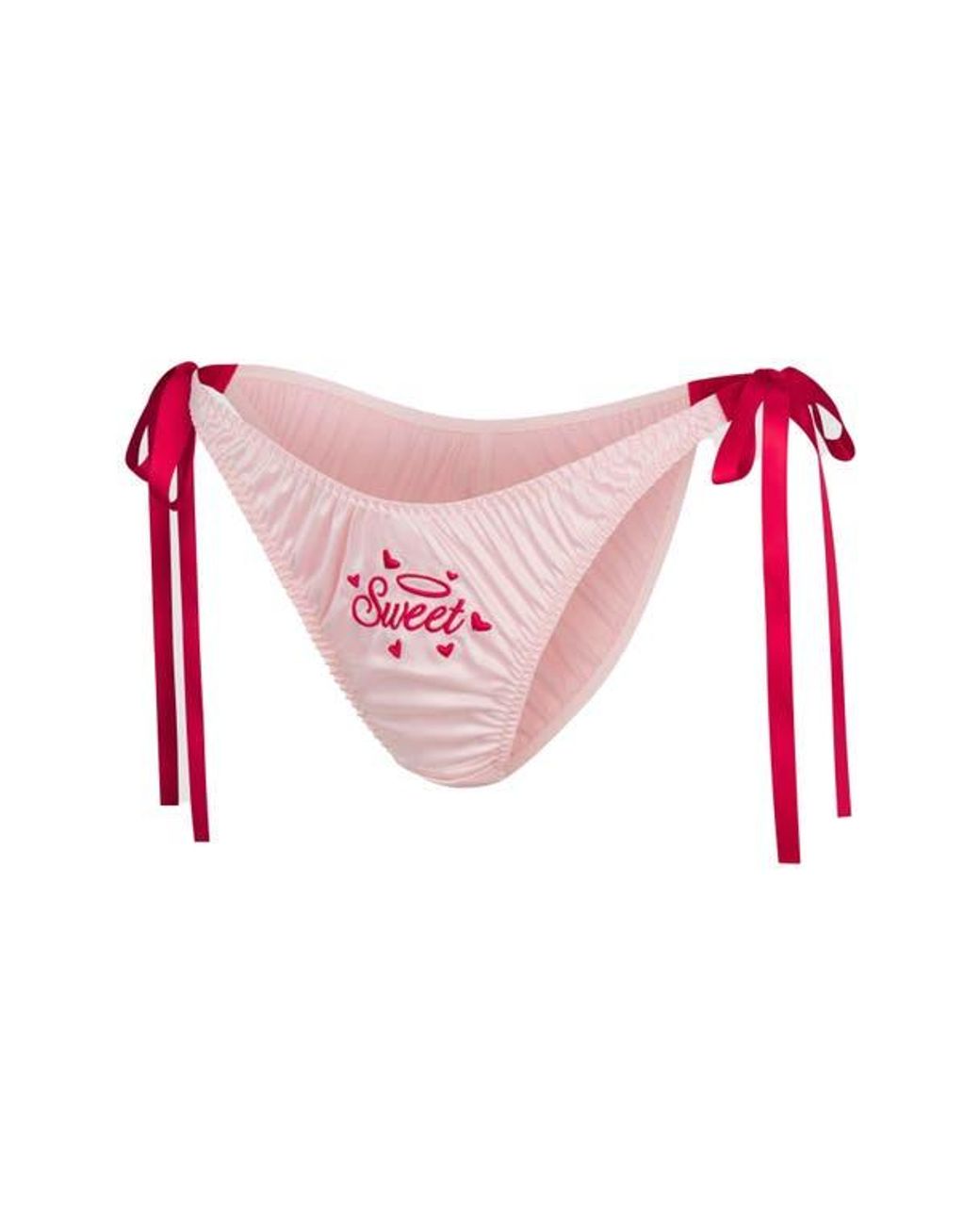 Savage x Fenty Flirty Wordy Set Of 2 Bikini Briefs in Red | Lyst