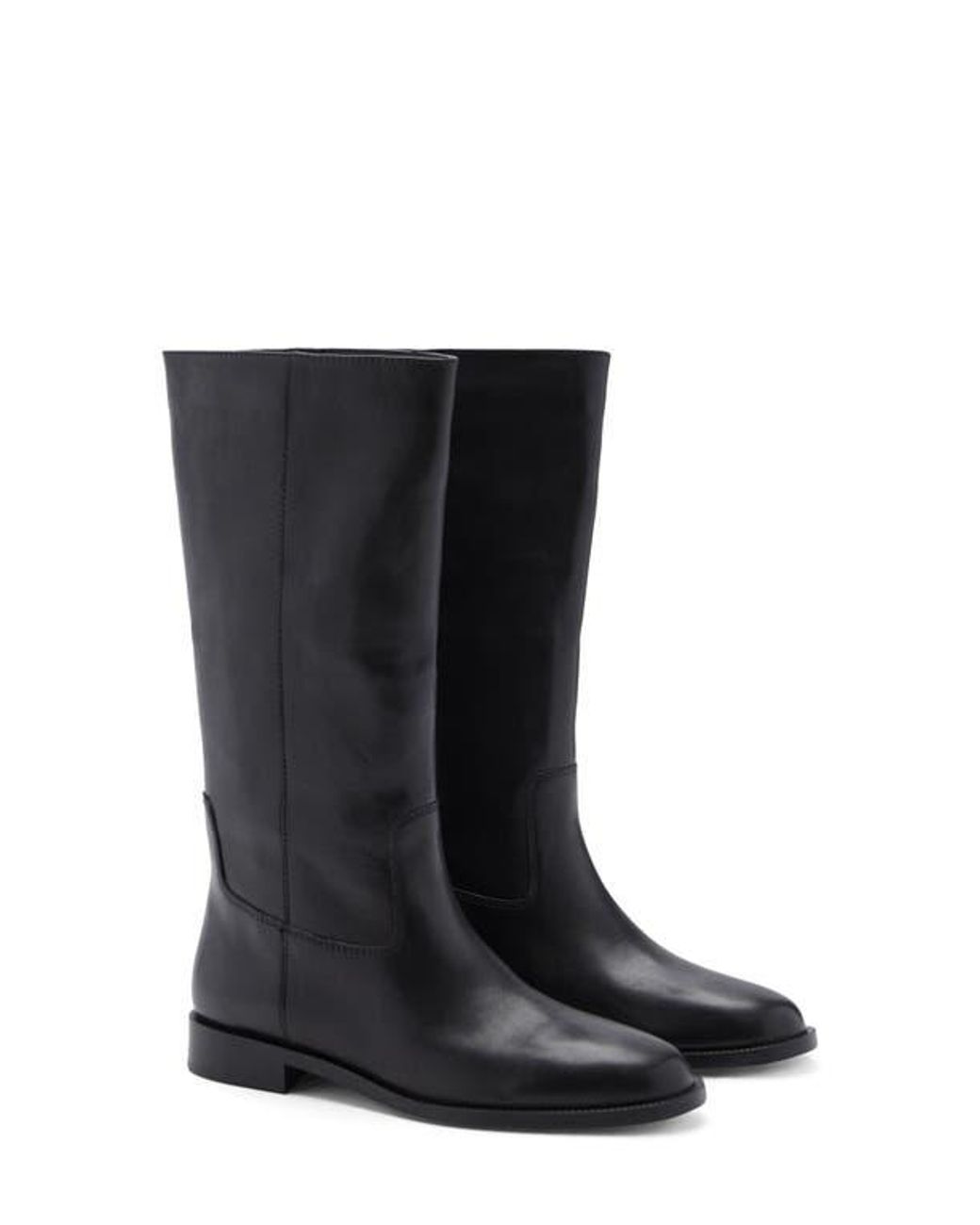 Mango Knee High Boot in Black | Lyst