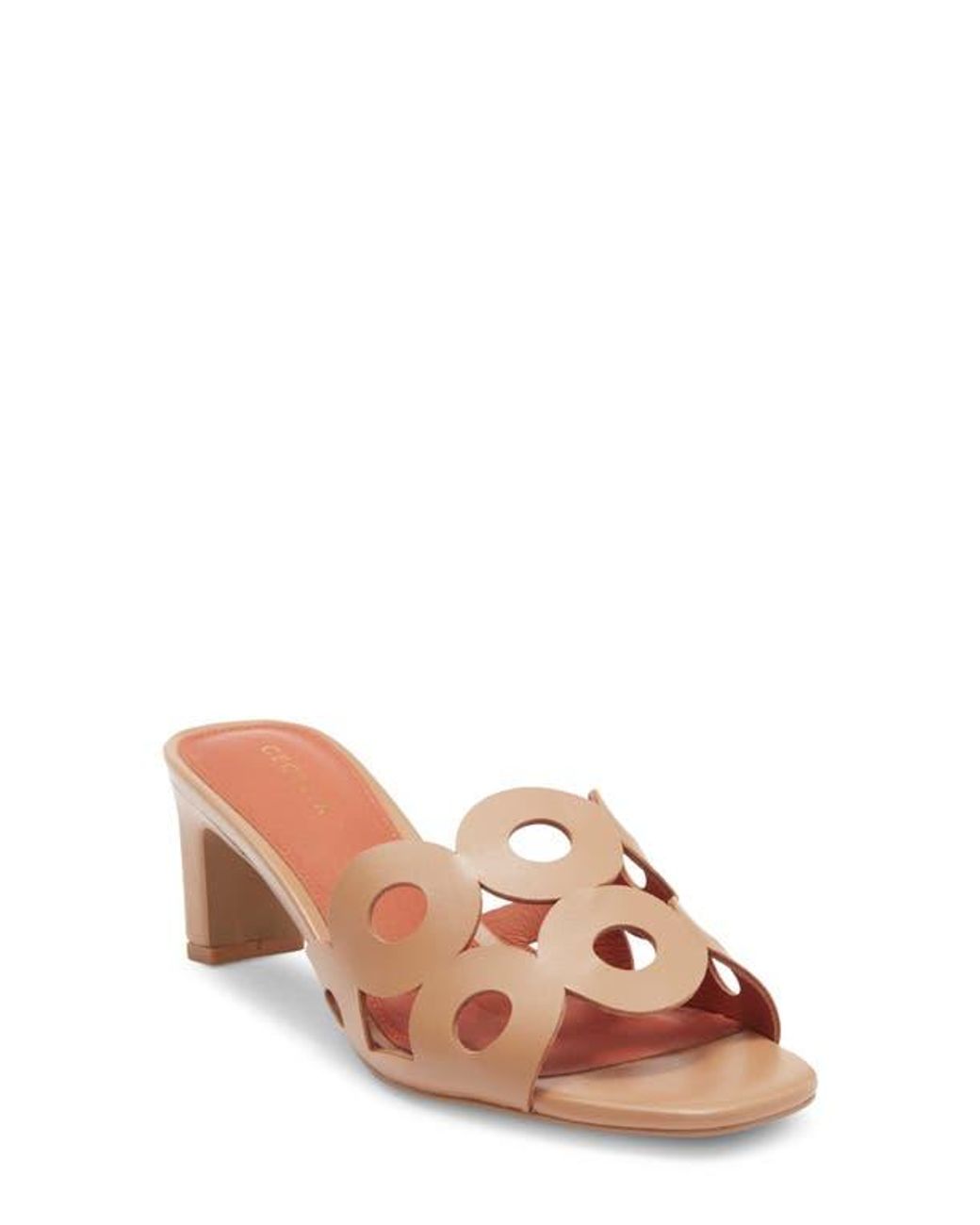 Cecelia New York Belmont Cutout Slide Sandal in Pink | Lyst