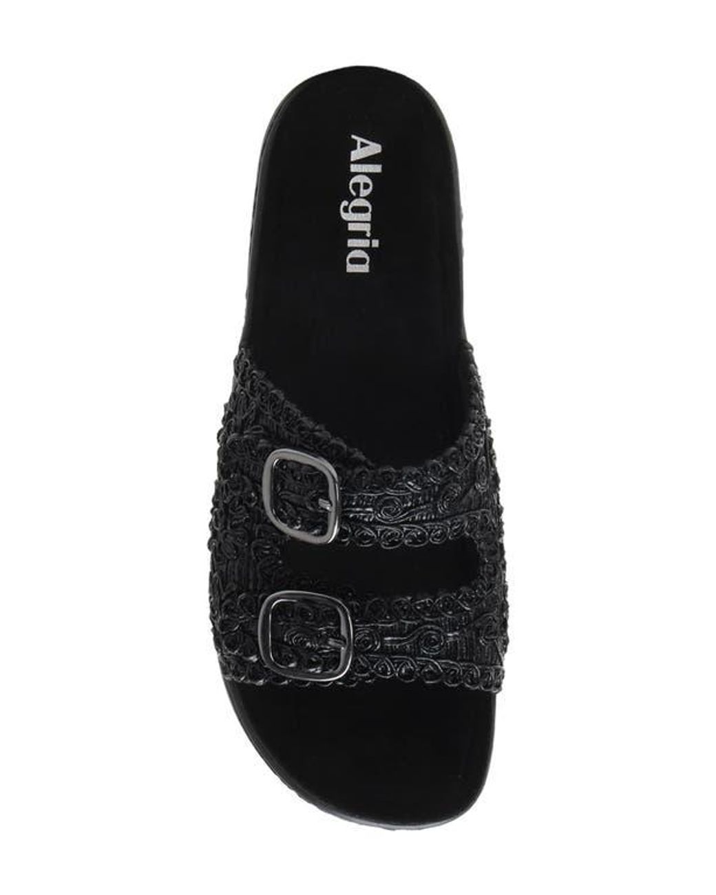 Alegria By Pg Lite Oona Platform Slide Sandal in Black | Lyst