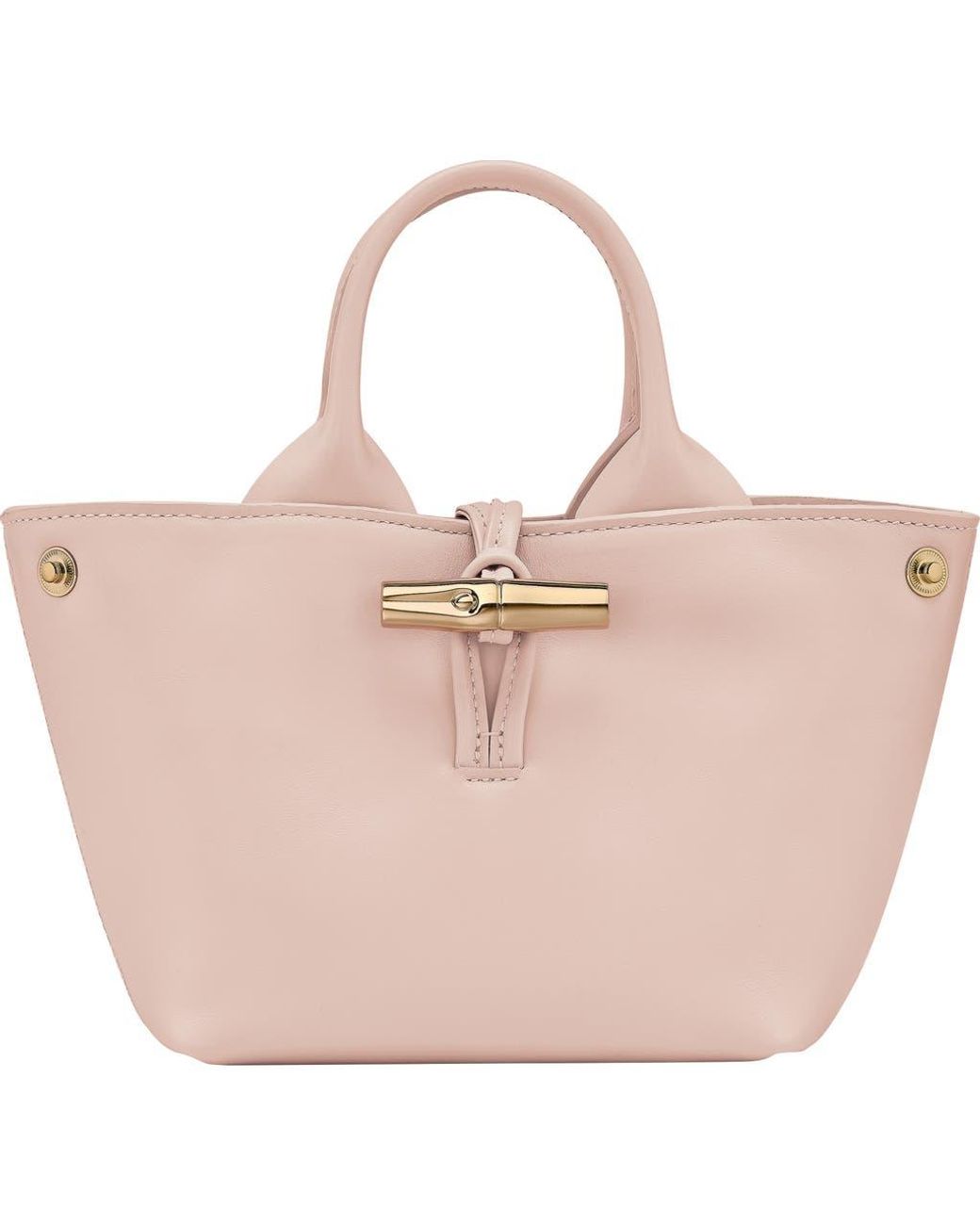 Longchamp Extra Small Le Roseau Leather Bucket Bag in Pink | Lyst