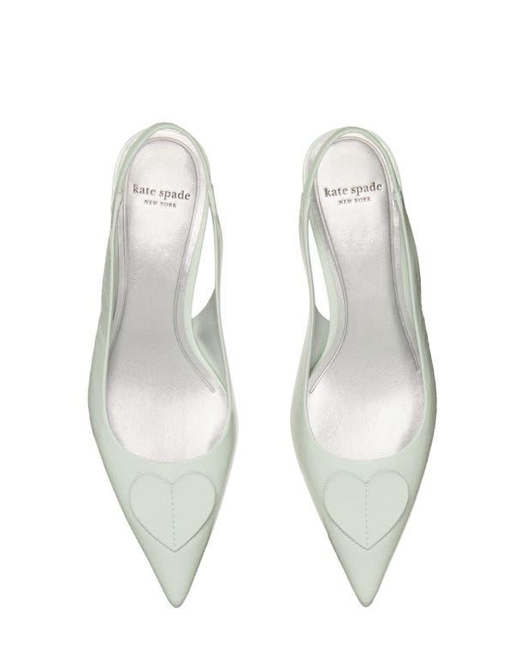 Kate Spade Lover Crinkle Patent Leather Slingback Pump in White | Lyst