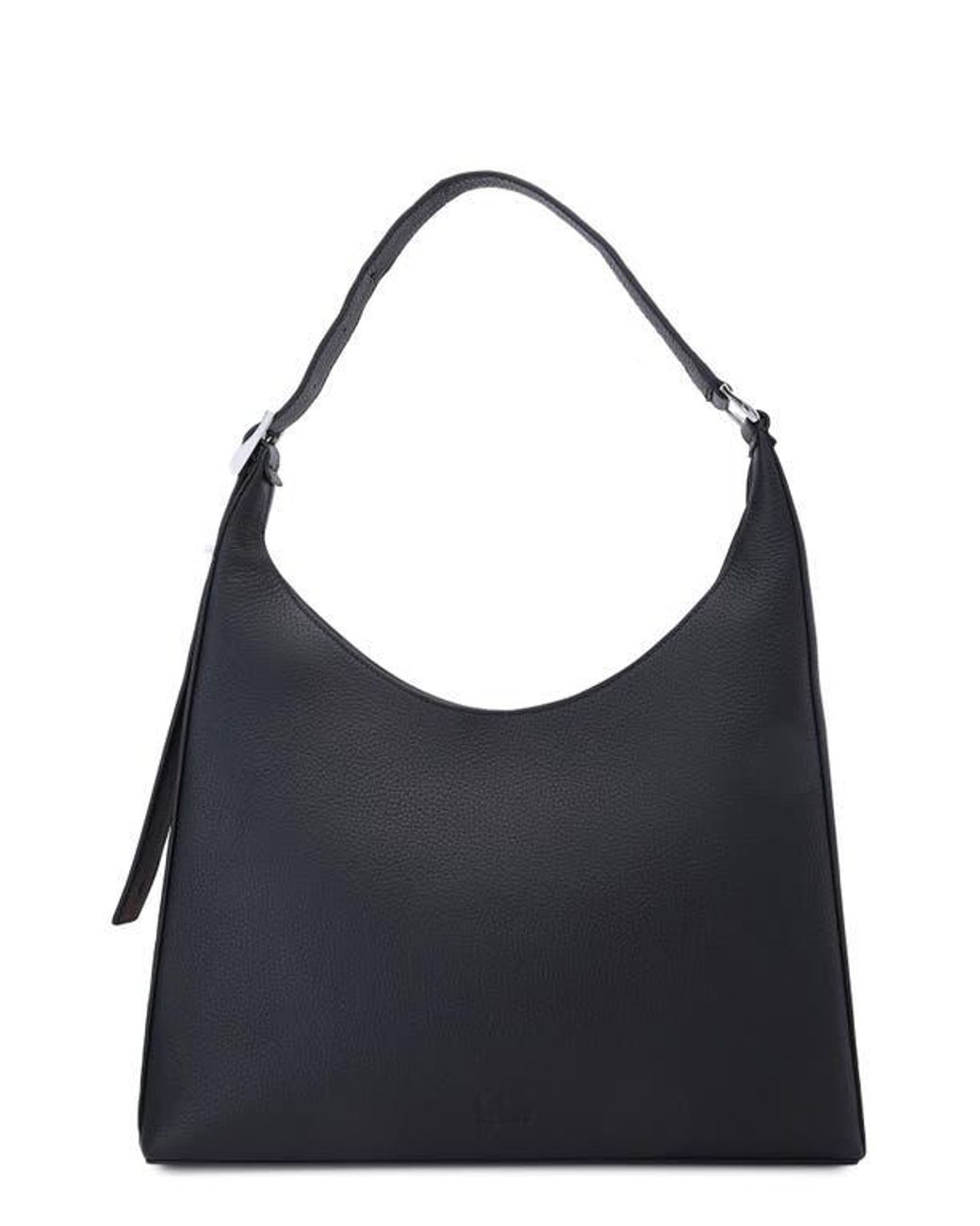 BEHNO Large Danny Flatiron Pebble Leather Shoulder Bag in Blue | Lyst