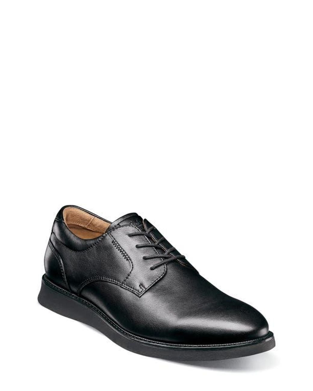 Florsheim Launch Plain Toe Derby in Black for Men | Lyst